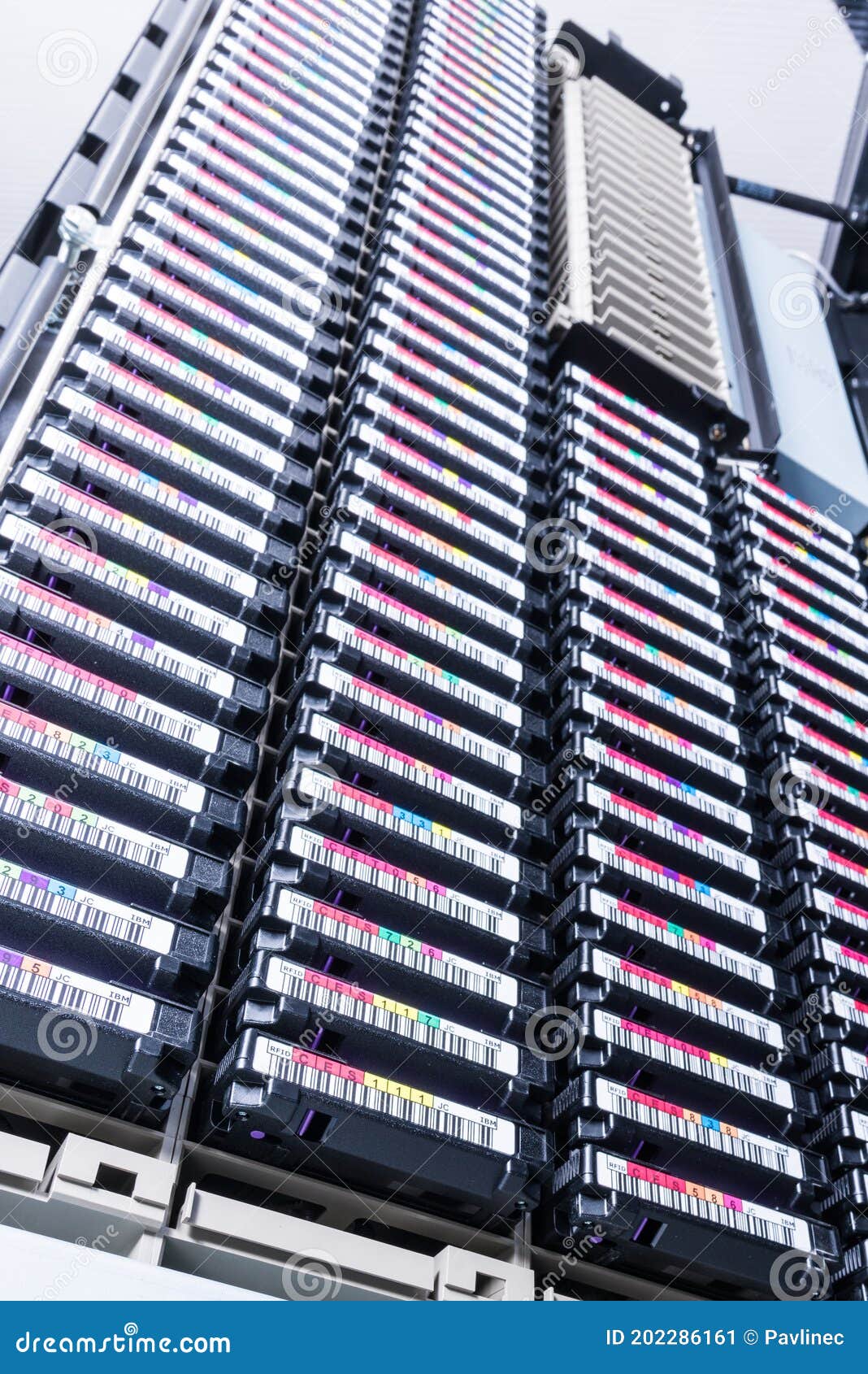 Bottom View of Hard Disk Cluster Inside a Rack - Data Storage Co Stock ...