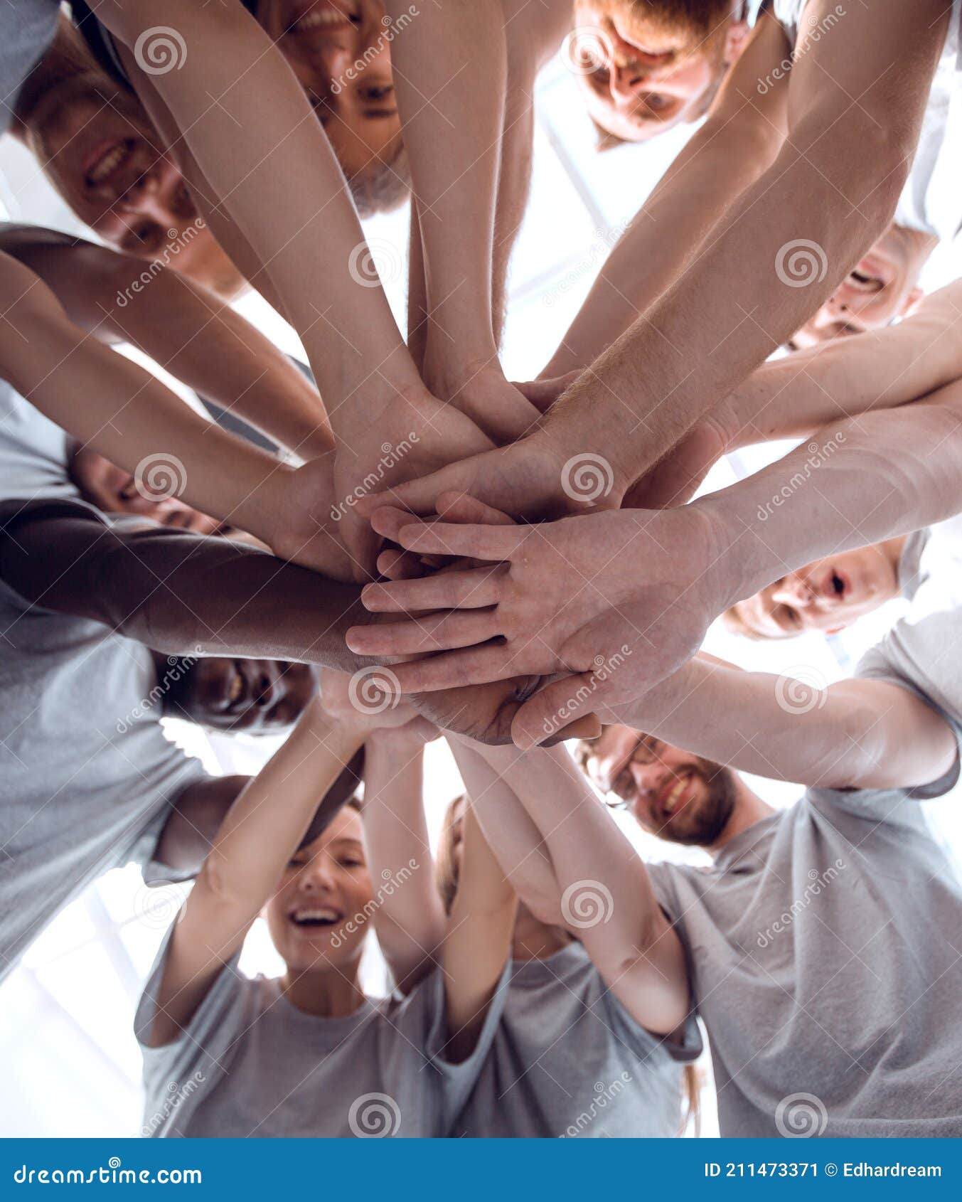 Bottom View. a High Tower of the Hand Stock Image - Image of likeminded ...