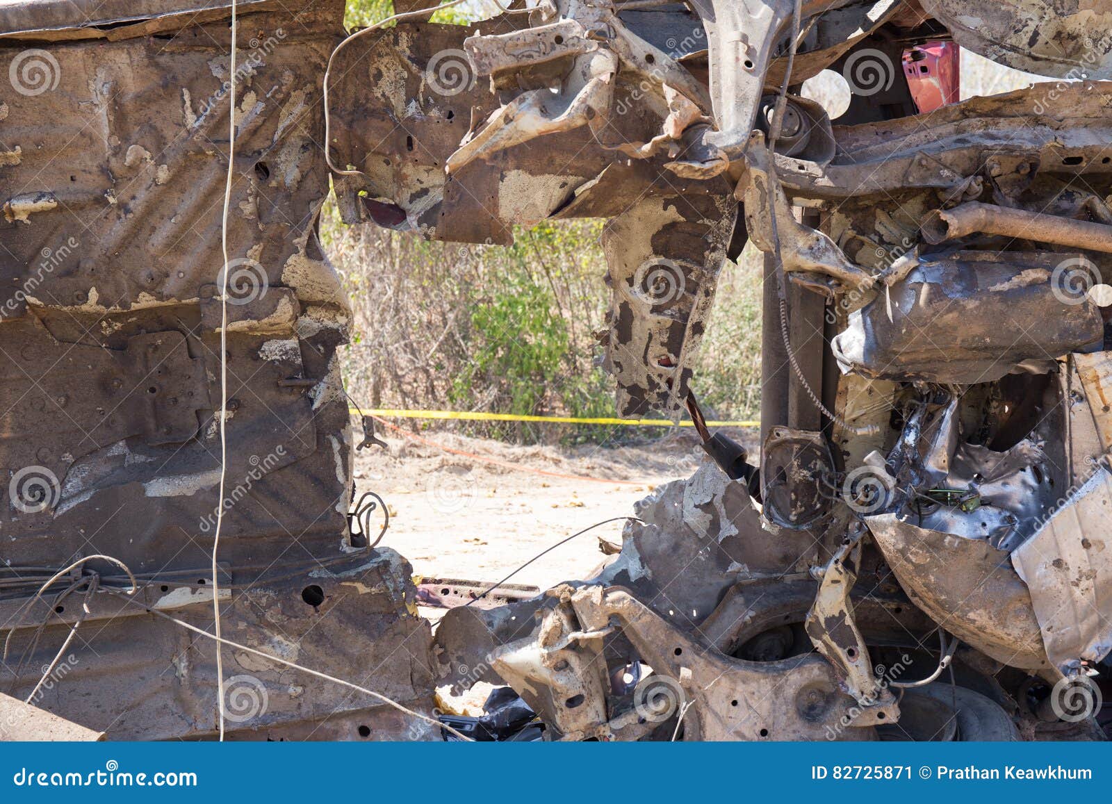Demonstrate of Car Bomb in Post Blast Investigation Training at Stock ...