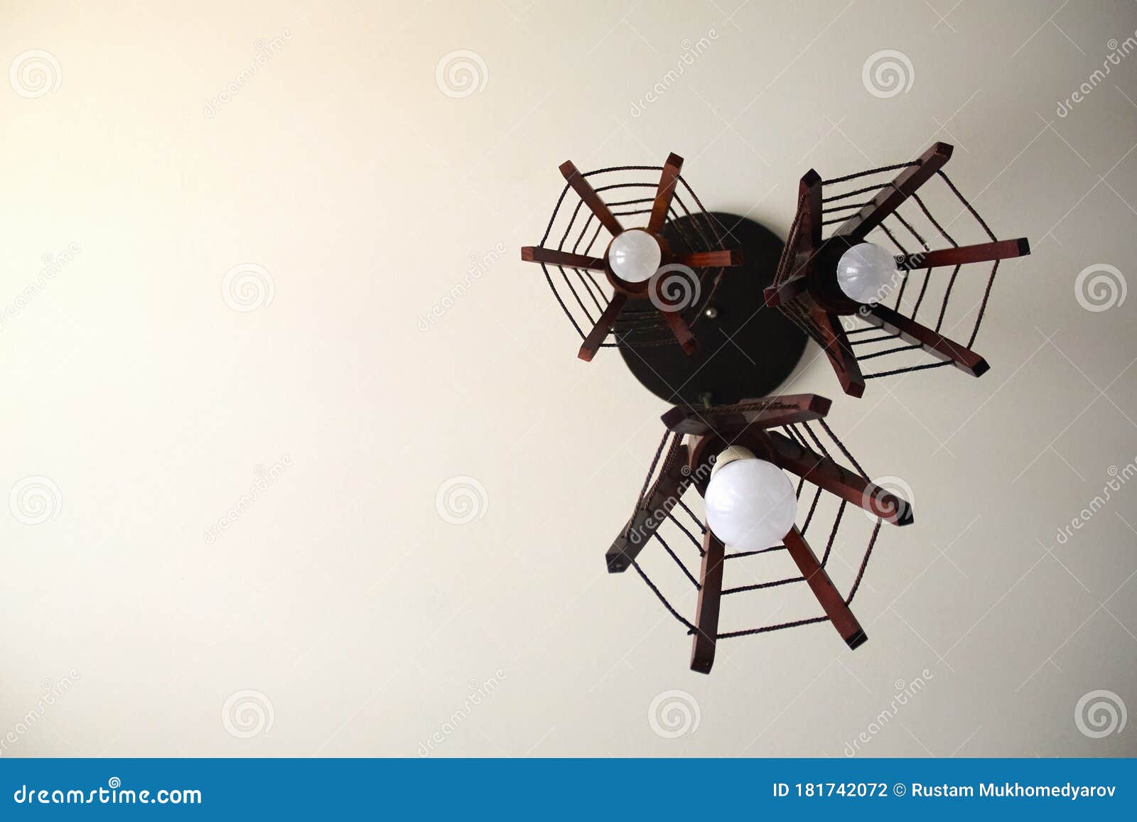 Bottom View of the Interior Decorative Lamp on the Ceiling of the House ...
