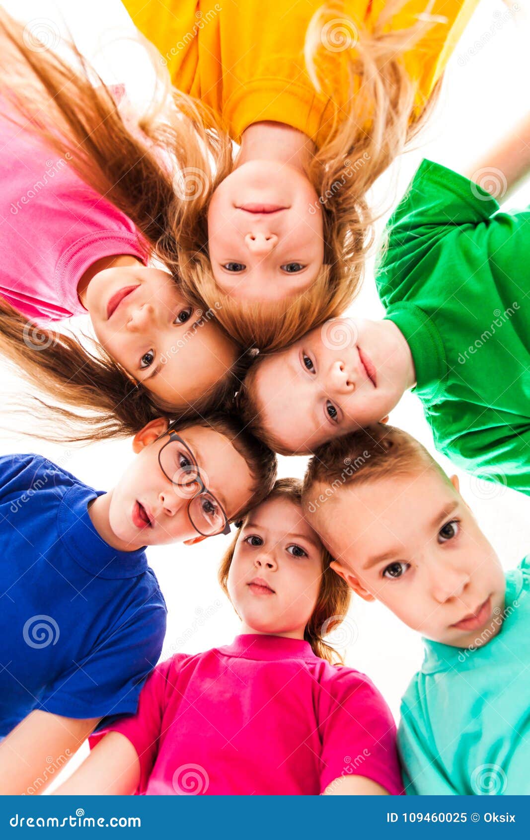 Kids faces in a round stock image. Image of break, arms - 109460025