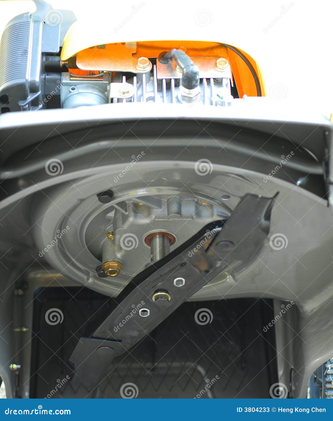 Bottom view of lawn mower stock image. Image of glass - 3804233