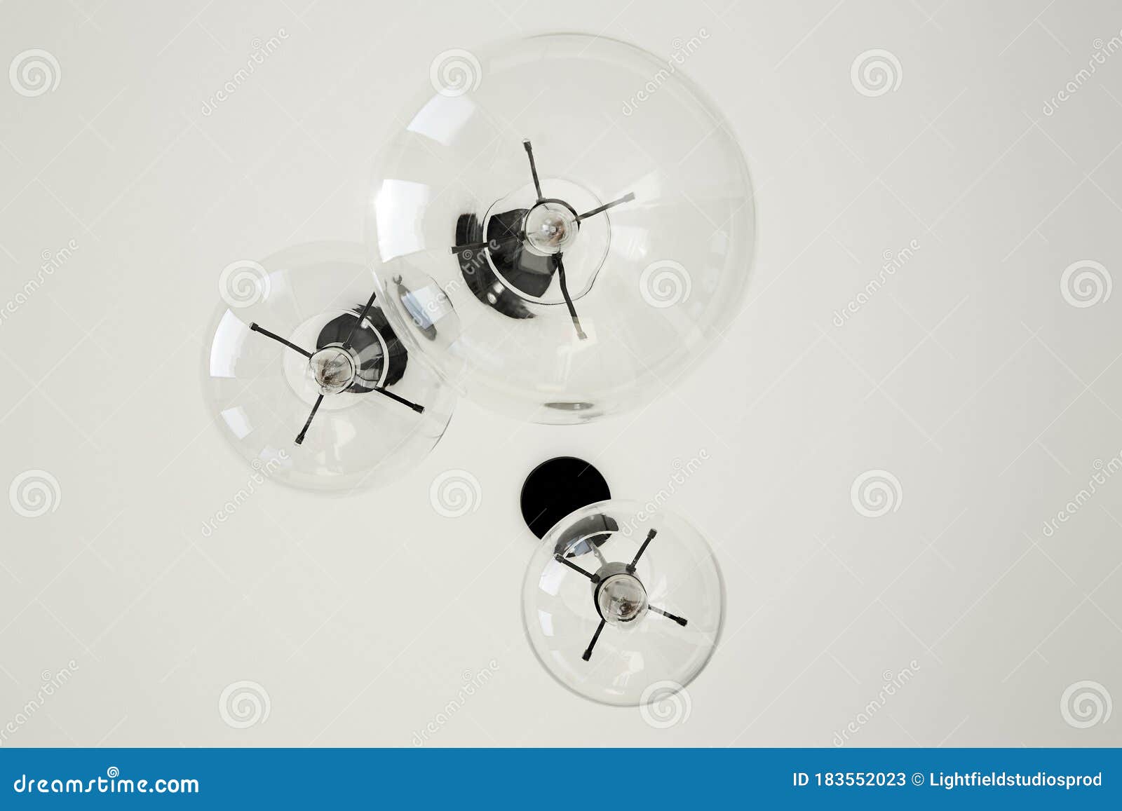 Bottom View of Light Bulbs on Stock Image - Image of power, simplicity ...