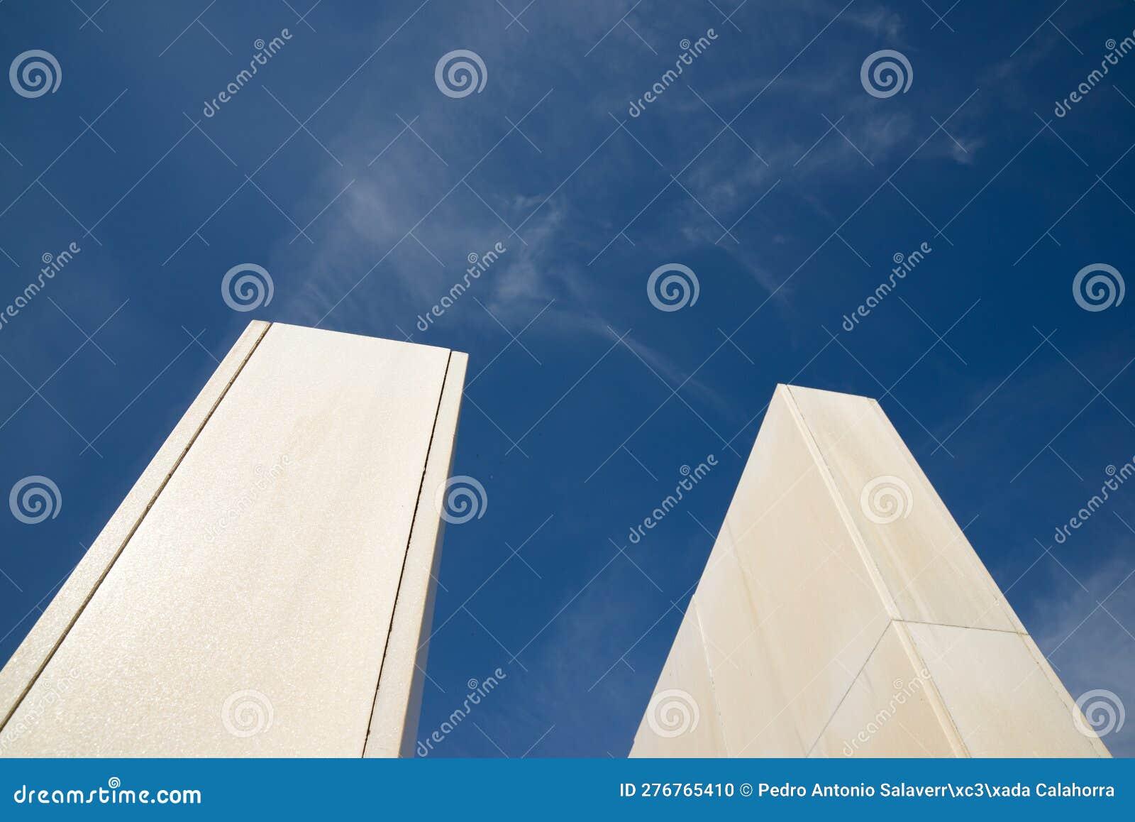 Bottom View of a Marble Monoliths Stock Photo - Image of rectangular ...