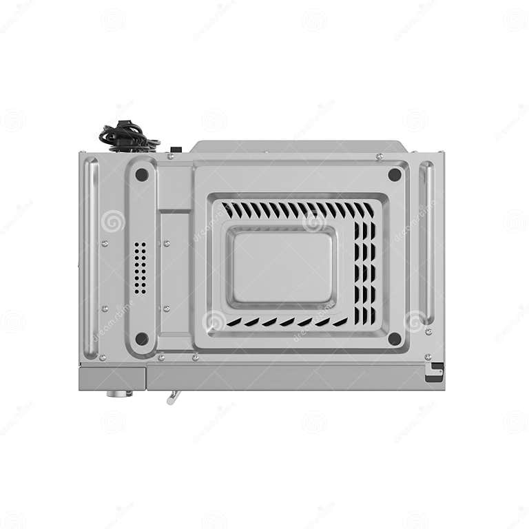 Bottom View of Microwave Oven on a White. 3D Illustration Stock ...