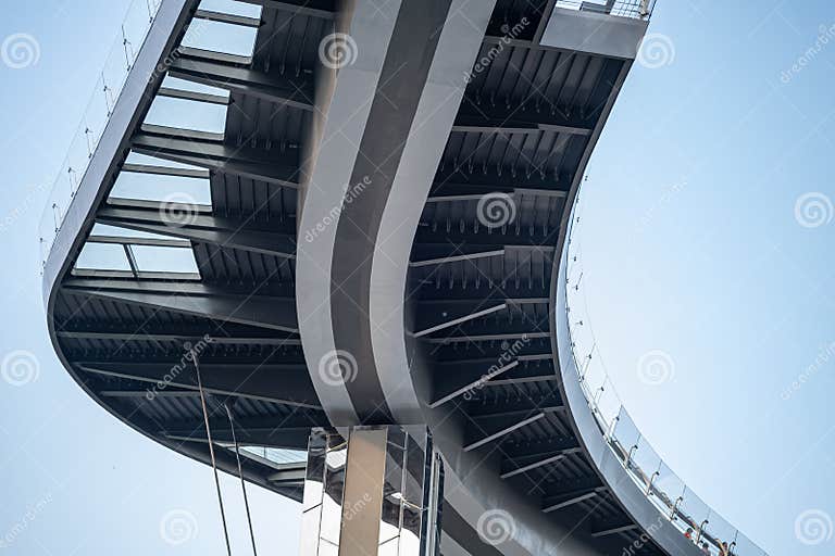 The Bottom View of Modern Bridge, the Bottom Structure of Expressway ...