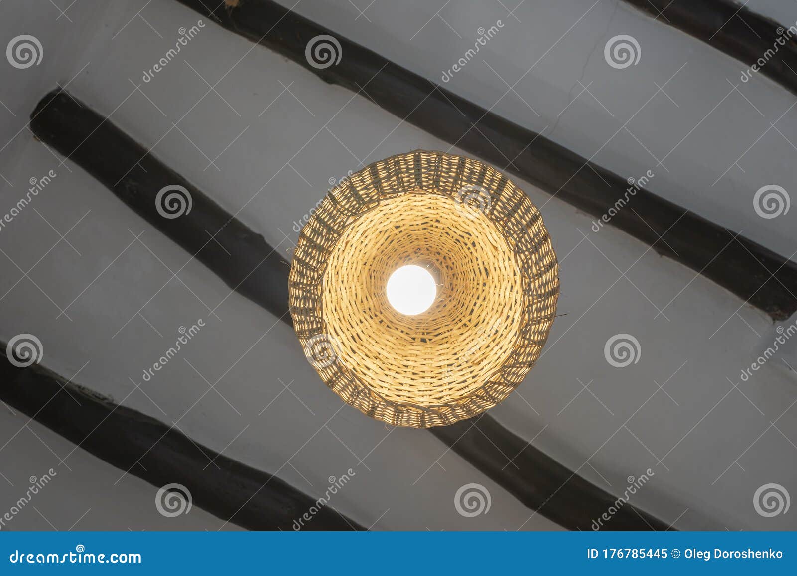 Bottom View of Modern Ceiling Light. Lighting Decoration Concept Stock ...