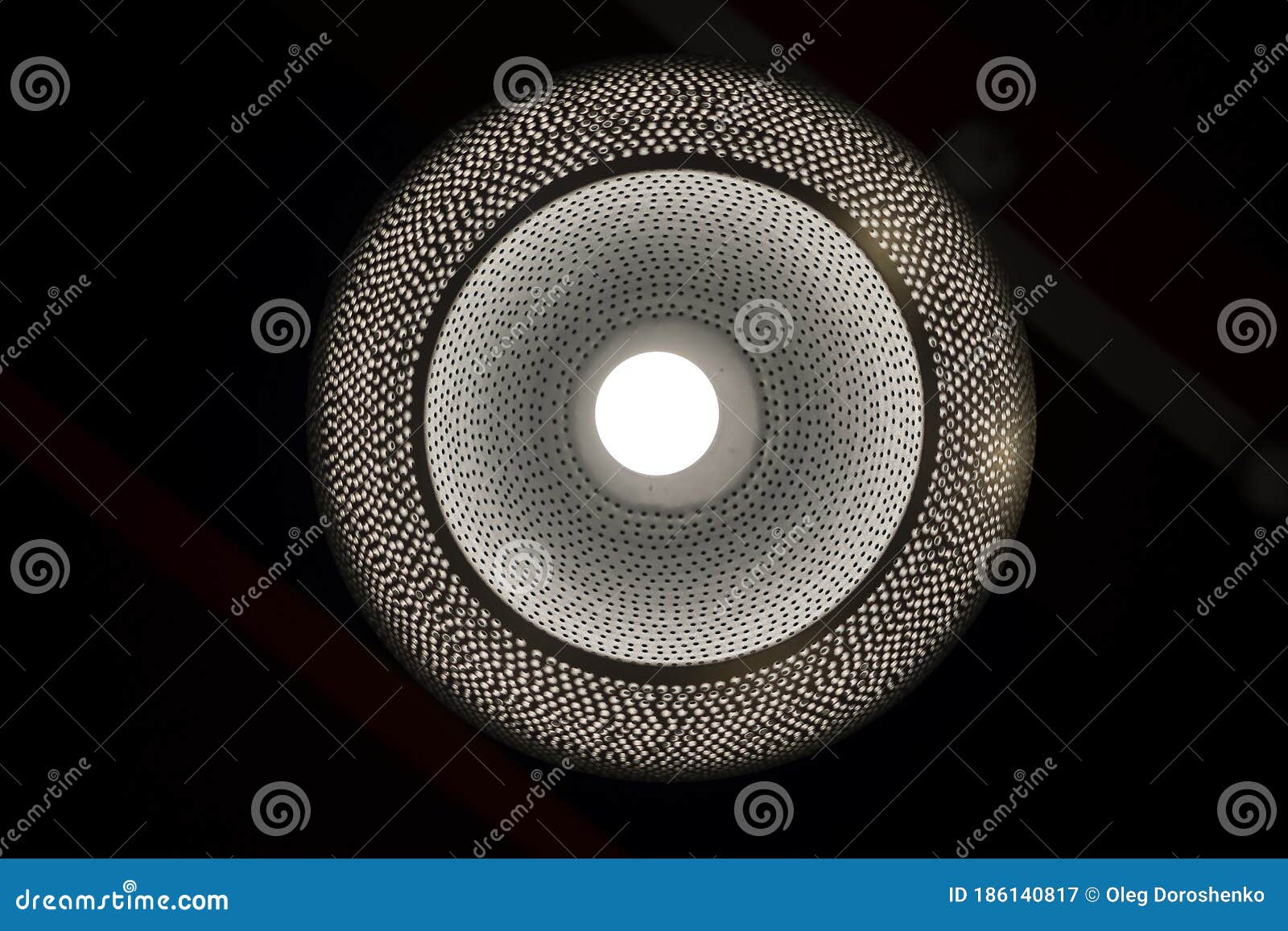 Bottom View of Modern Ceiling Light. Lighting Decoration Concept Stock ...