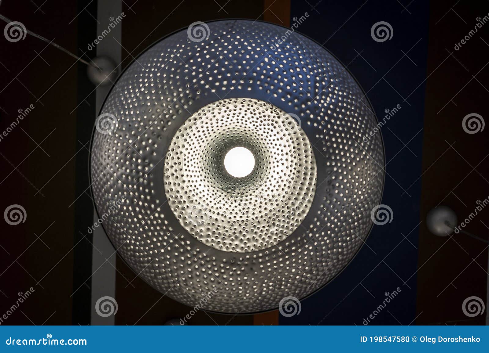 Bottom View of Modern Ceiling Light. Lighting Decoration Concept Stock ...