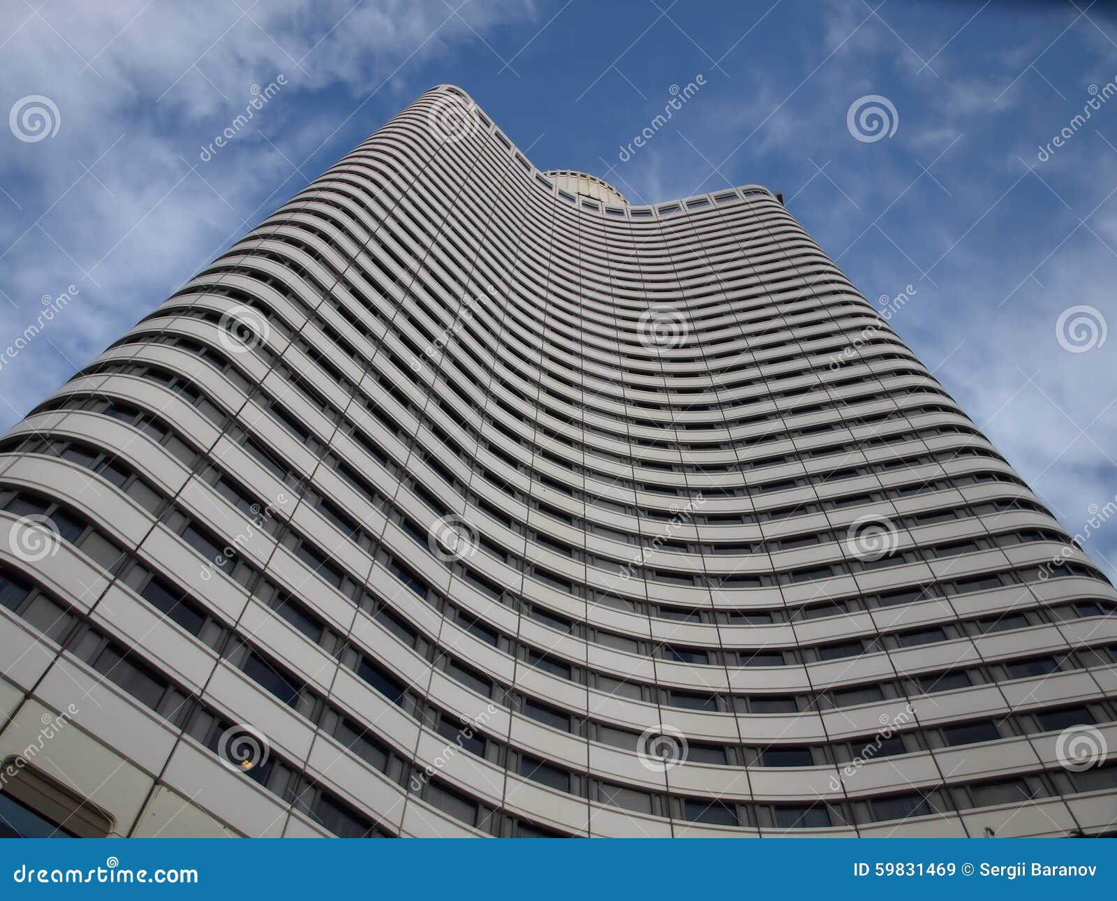 Bottom View on Modern High Rise Building Stock Image - Image of ...