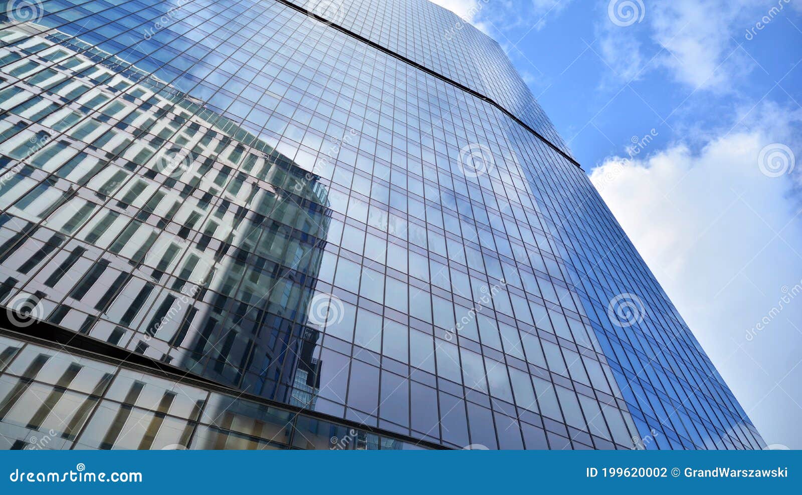 Bottom View of Modern Office Buildings in the Business District Stock ...