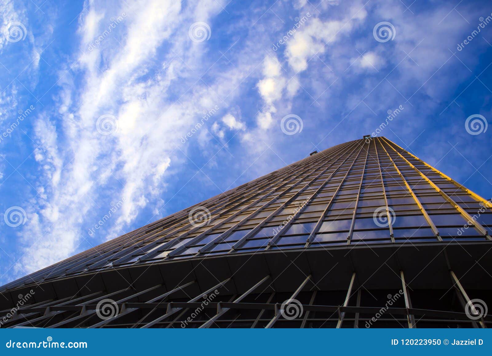 Bottom View of Modern Skyscraper Stock Photo - Image of buildings ...