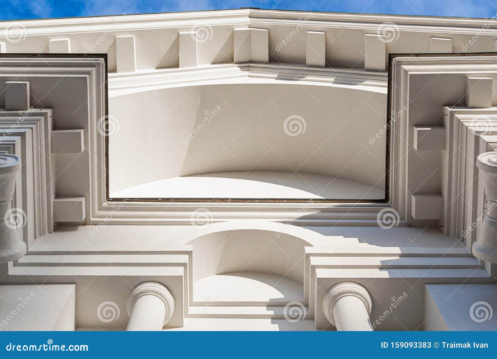 Bottom View of Museum Building Stock Image - Image of classical ...