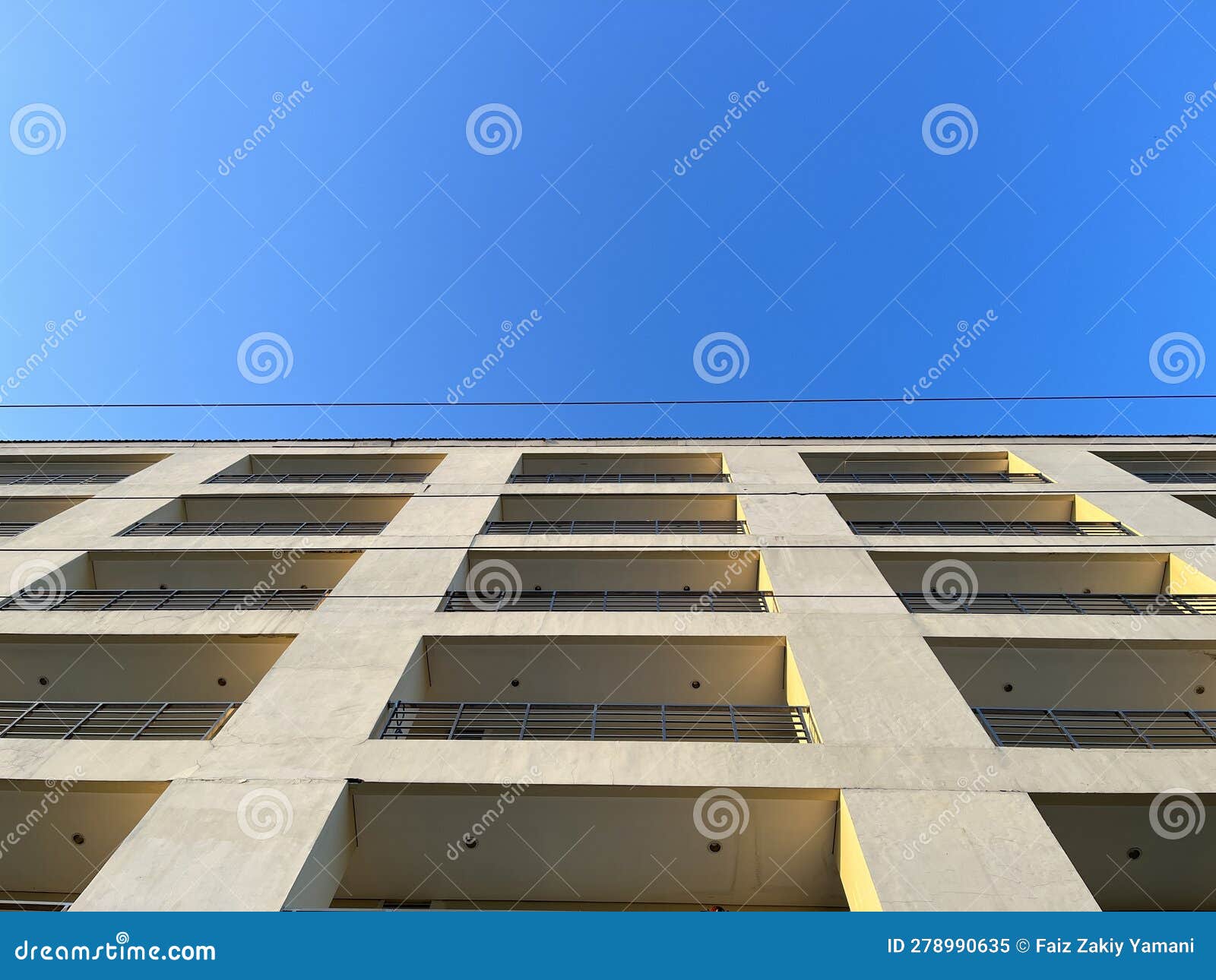 Office Building with Many Floors and Blue Sky Stock Image - Image of ...