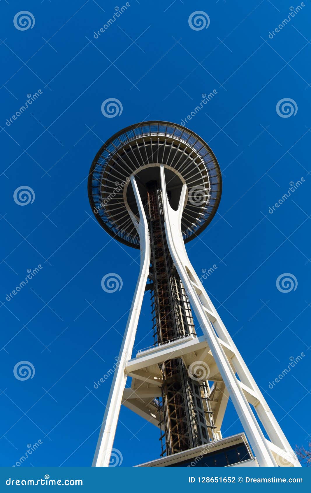 Bottom View of the Seattle Space Needle Editorial Photography - Image ...