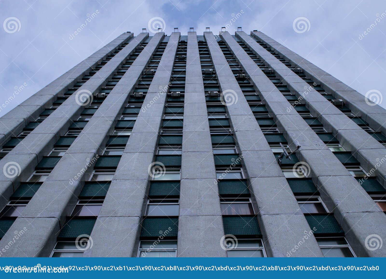 Bottom View of a Tall Building Stock Photo - Image of estate, city ...