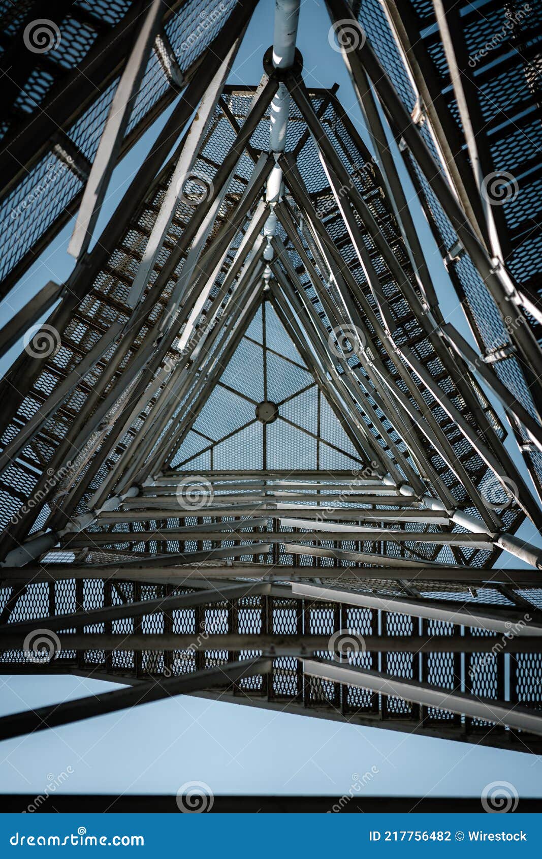 Bottom View of a Triangle Construction of an Observation Tower on a ...