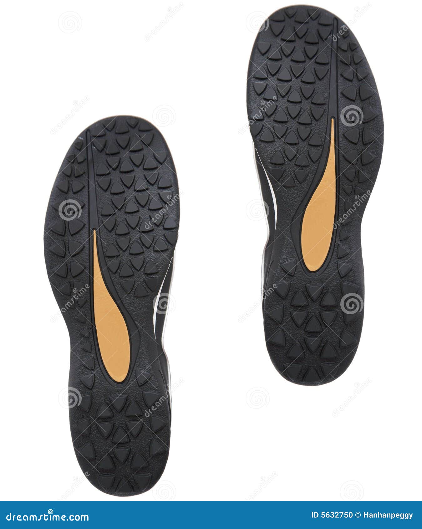 Bottom View of Walking Shoes Stock Photo - Image of flap, pair: 5632750