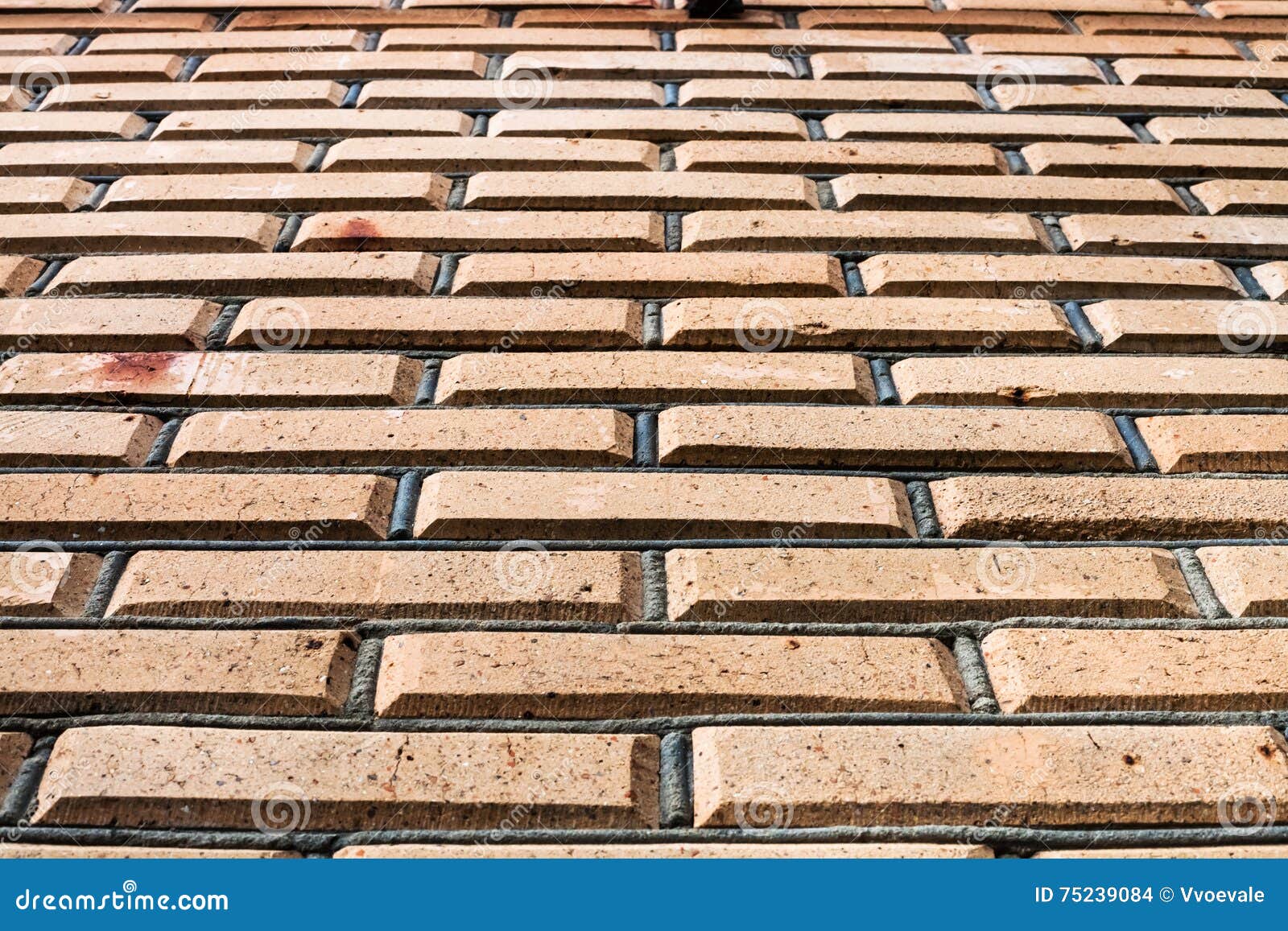 Bottom View of Wall from Finishing Bricks Stock Photo - Image of ...
