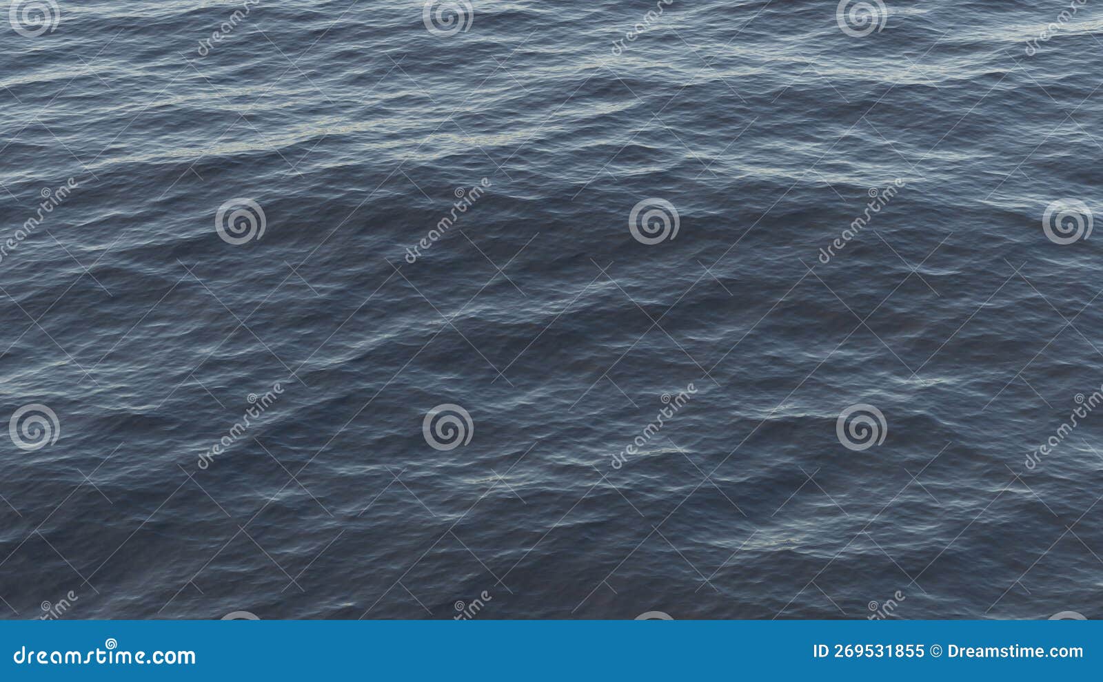 Bottomless Surface of the Ocean. 3d Render. Stock Image - Image of ...