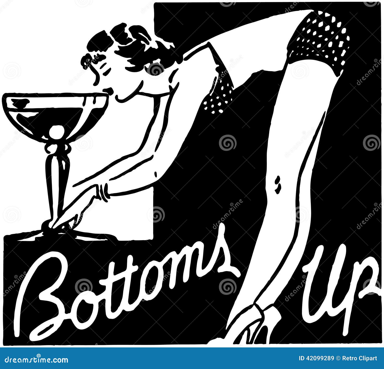 Bottoms Up stock vector. Illustration of strippers, americana - 42099289