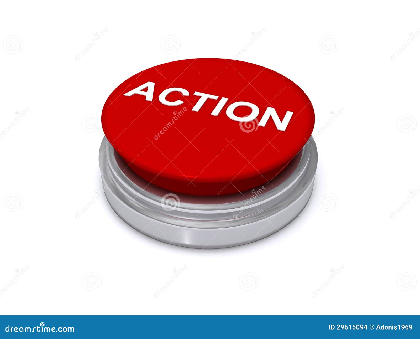 Bottone rosso di azione illustrazione di stock. Illustrazione di segno ...