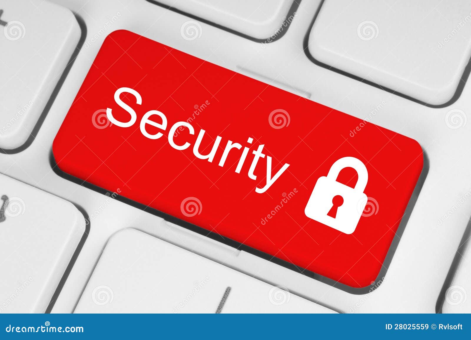 Bottone rosso di sicurezza immagine stock. Immagine di digitale - 28025559