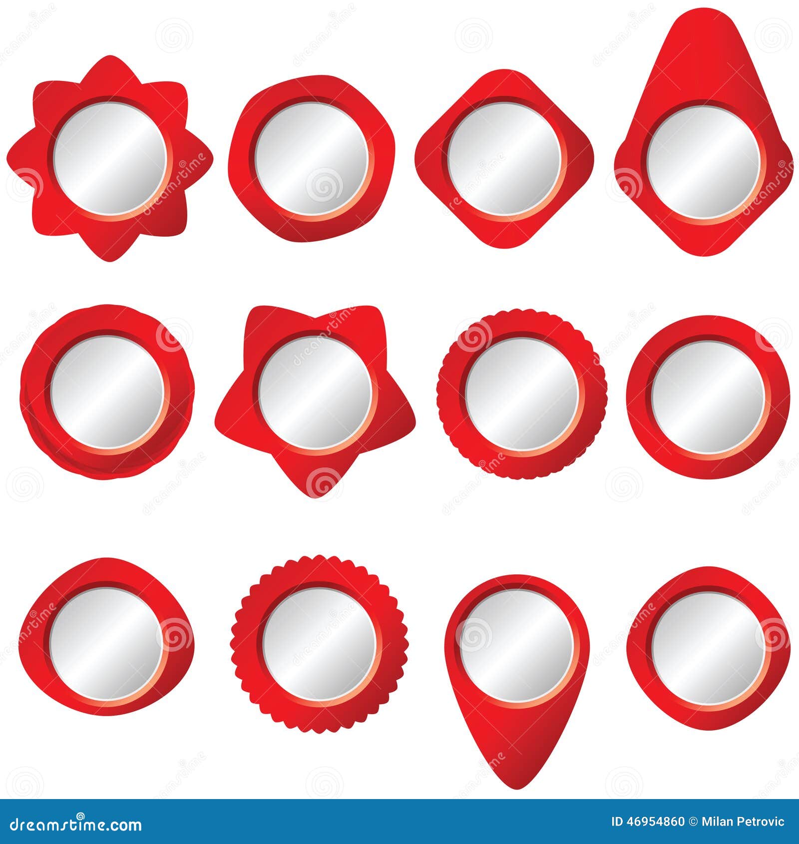 Bottone Rosso Per Il Illustrtion Di Vettore Del Sito Web Illustrazione ...