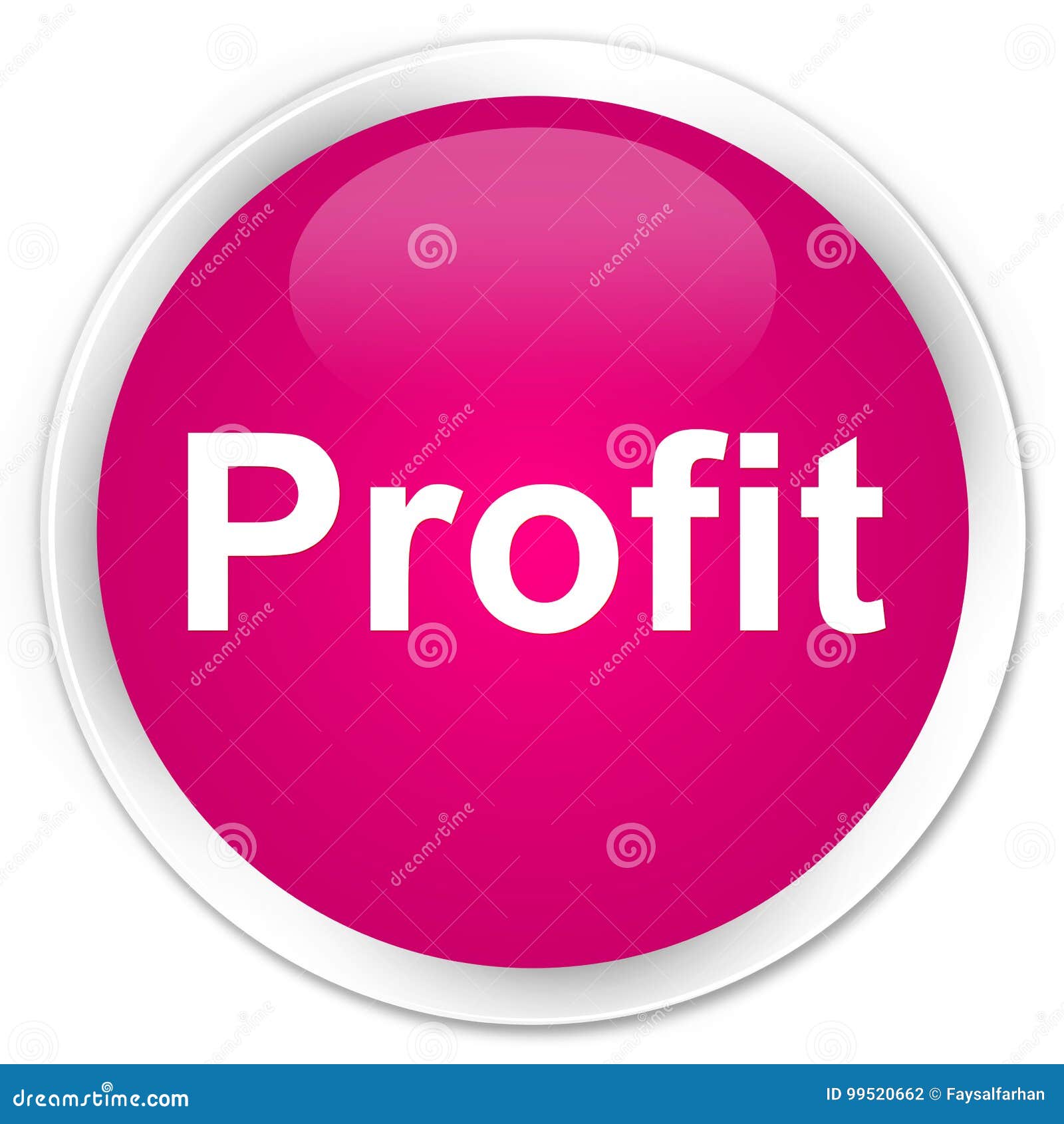 Bottone Rotondo Rosa Premio Di Profitto Illustrazione di Stock ...