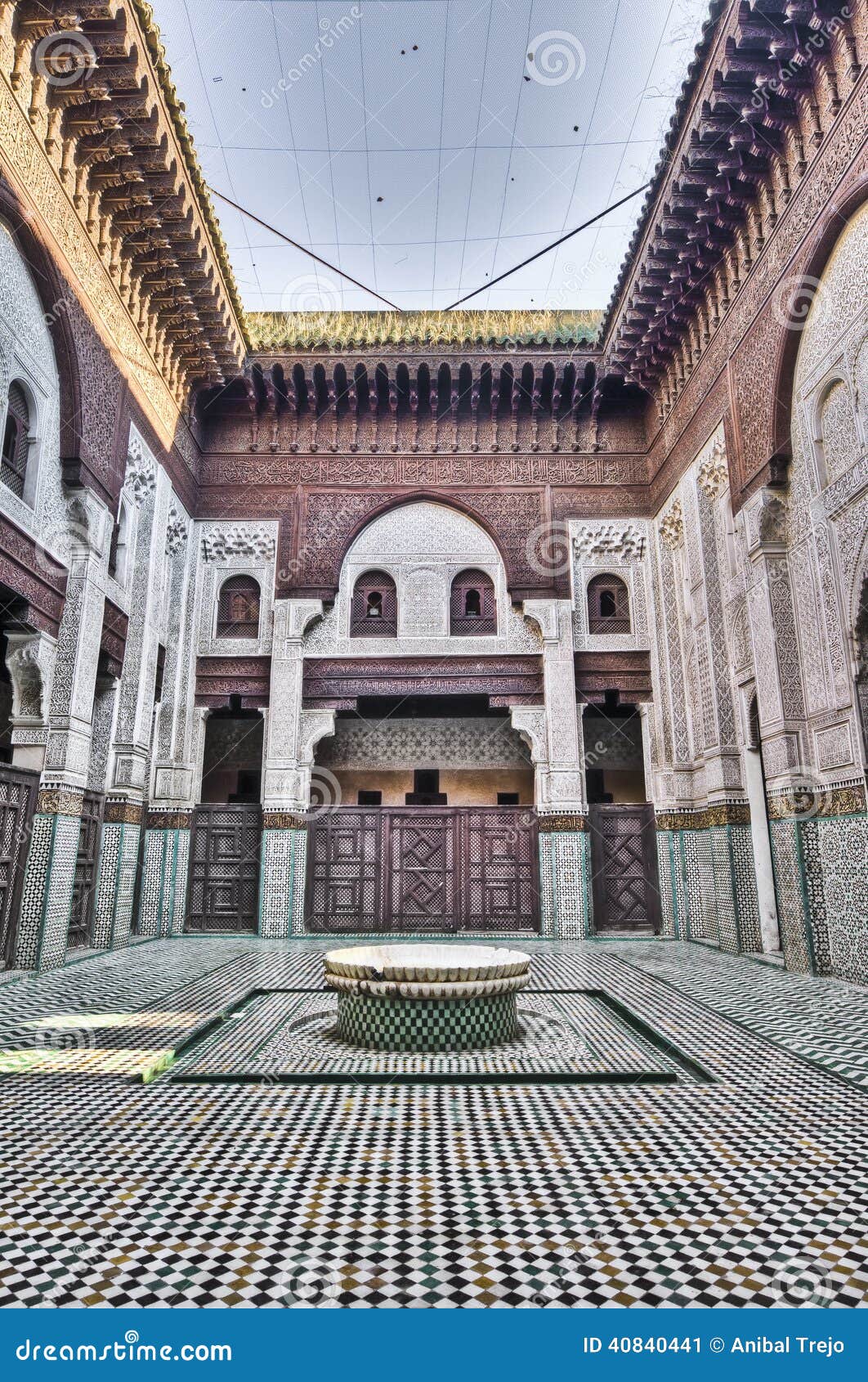 Bou Inania Madrasa in Meknes, Marokko Stock Afbeelding - Image of ...
