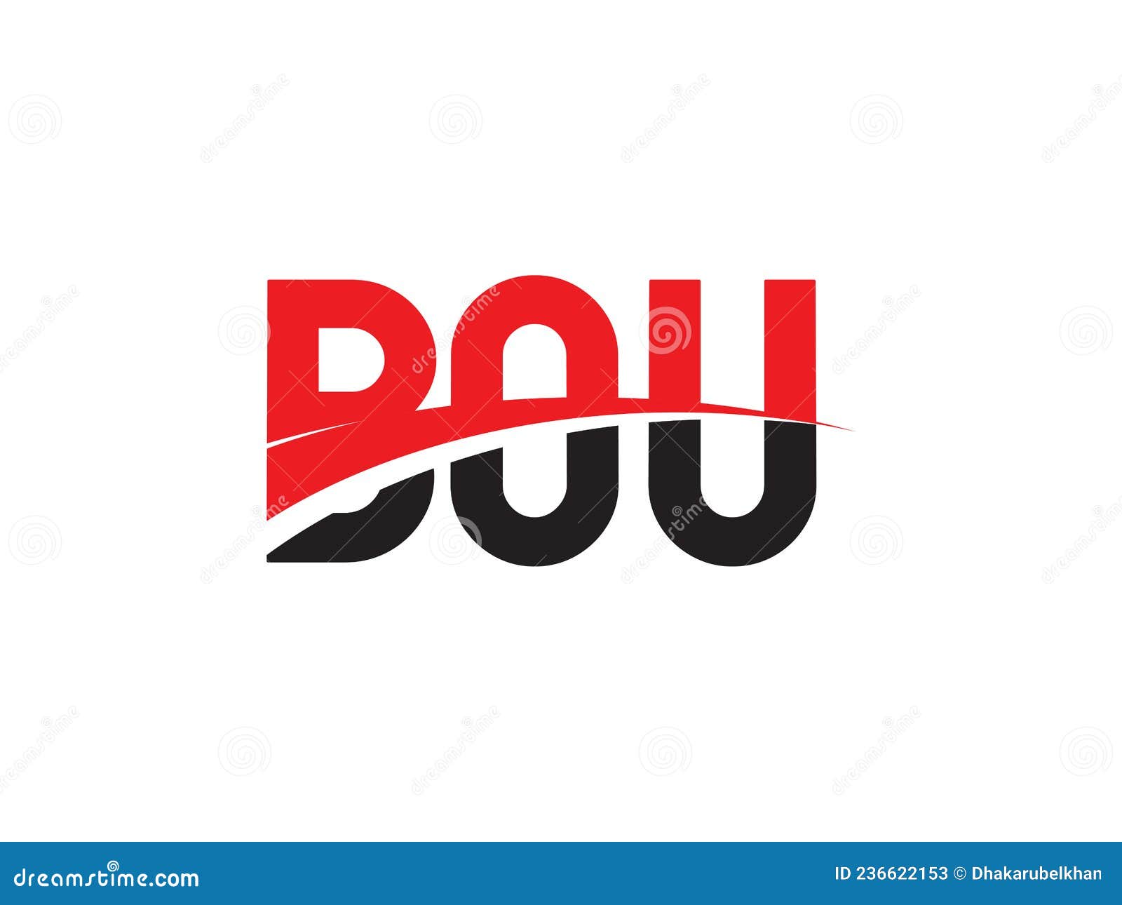 BOU Letter Initial Logo Design Vector Illustration Stock Vector ...