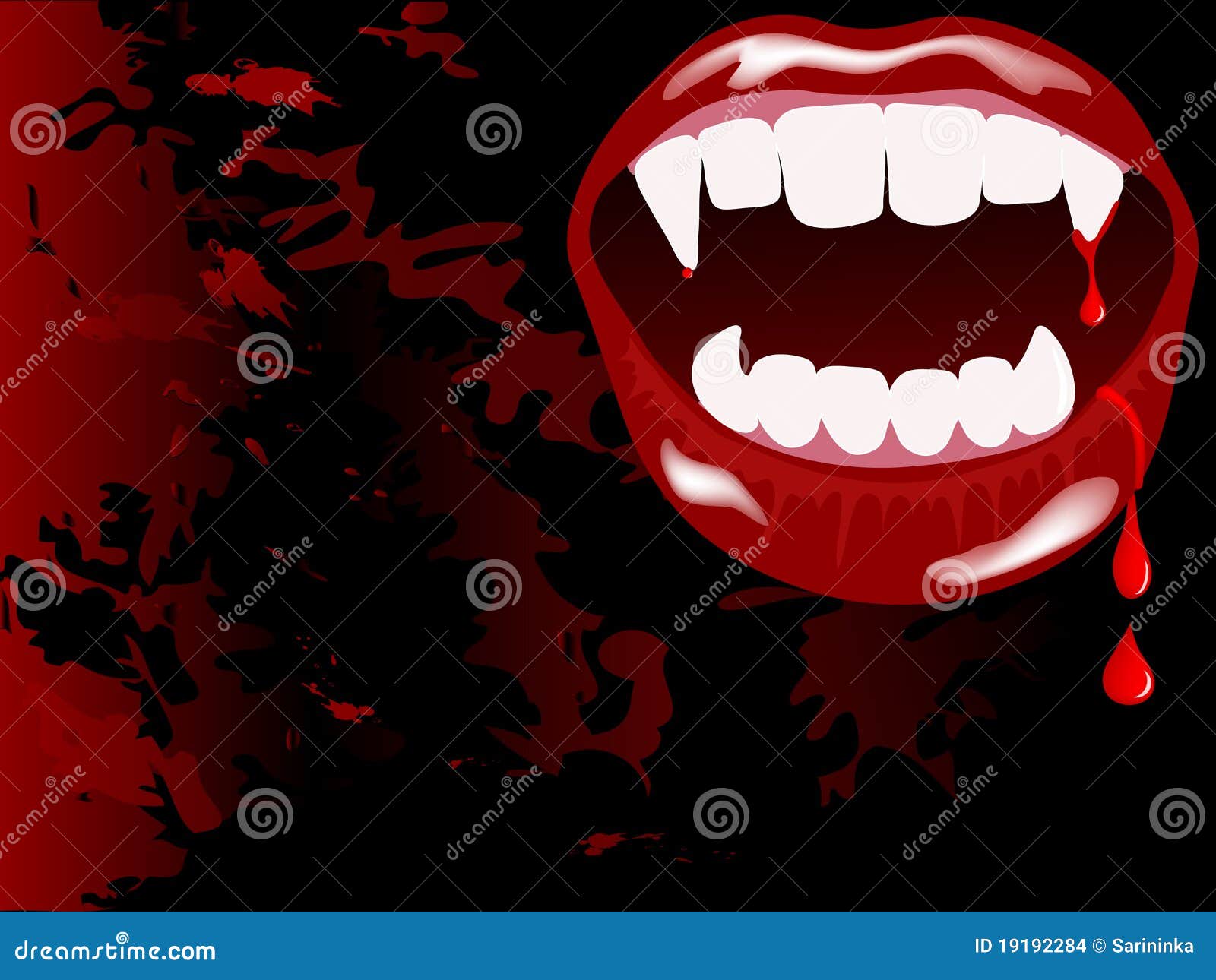 Bouche de vampire illustration de vecteur. Illustration du languettes ...