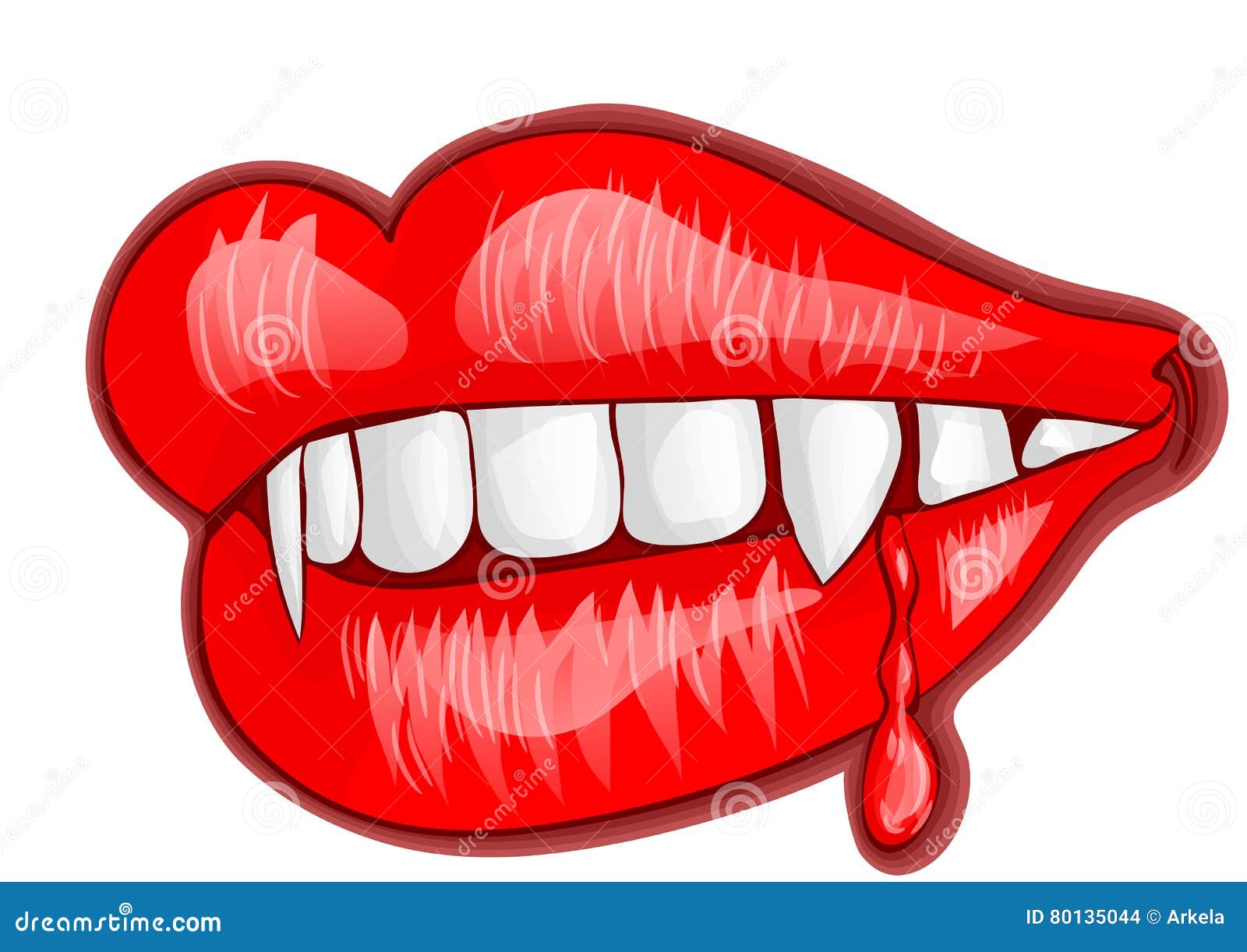 Bouche de vampire illustration stock. Illustration du symbole - 80135044