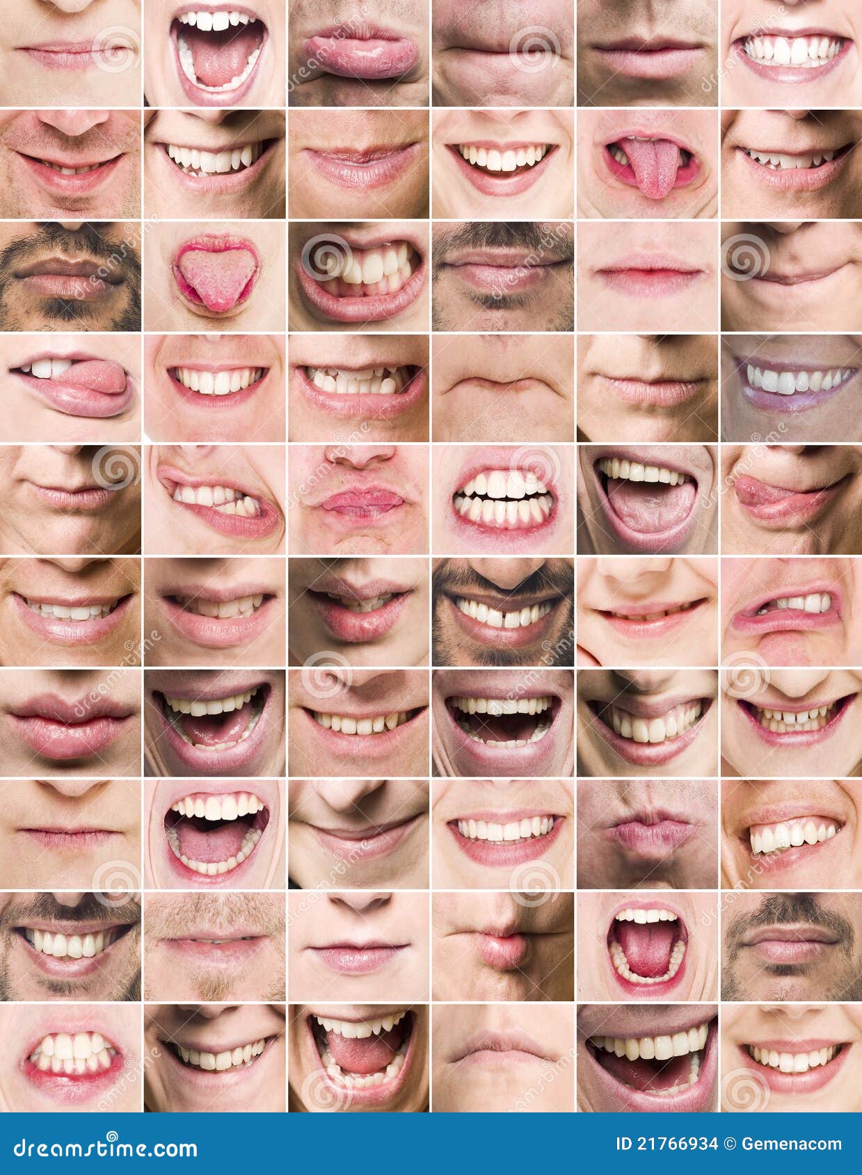 Bouches photo stock. Image du heureux, moustache, dents - 21766934