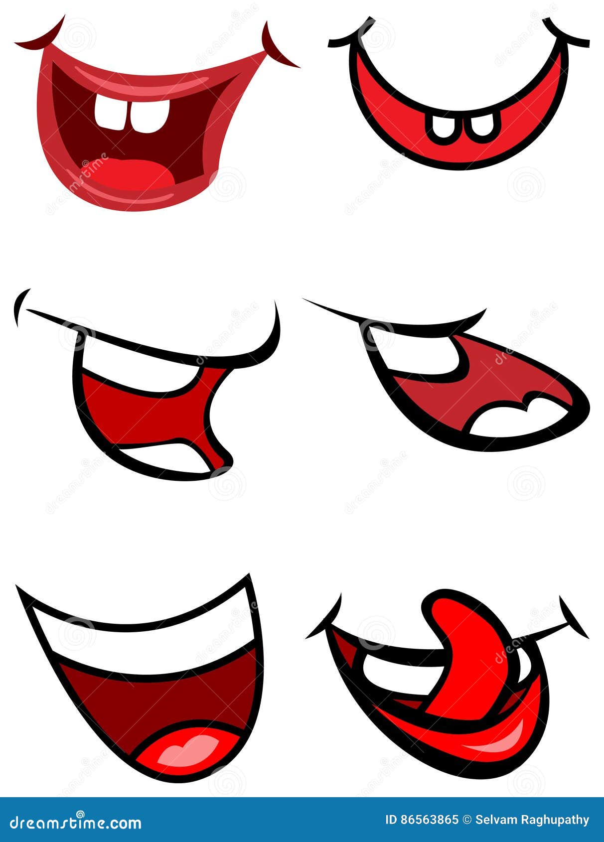 Bouches drôles de sourire illustration de vecteur. Illustration du ...