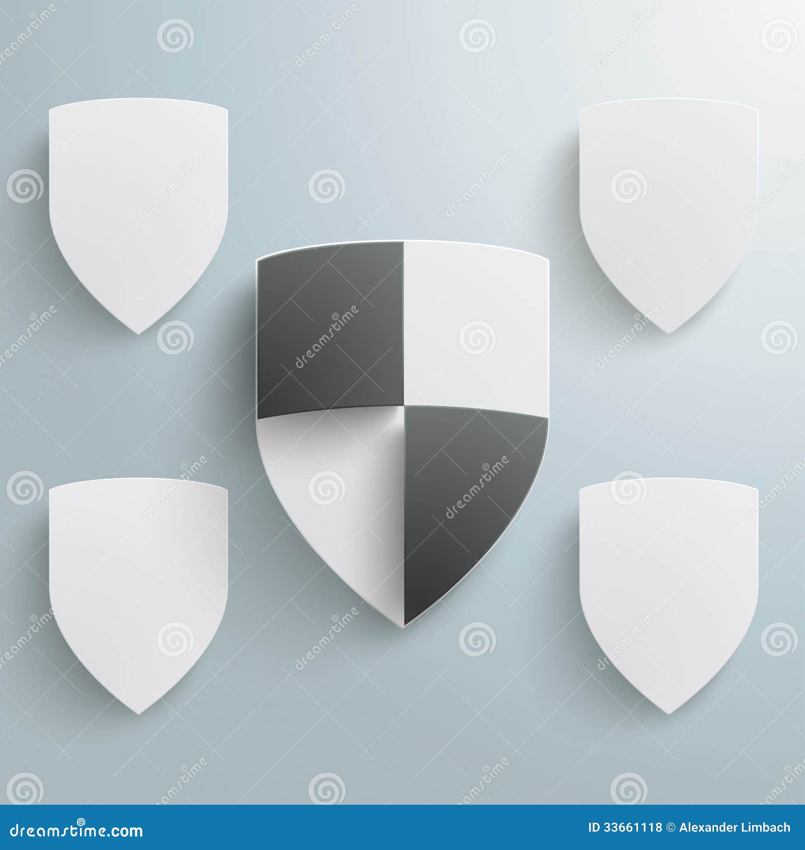 Bouclier Infographic De Protection 4 Options Illustration de Vecteur ...