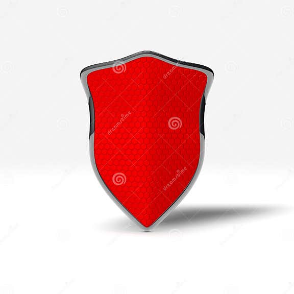 Bouclier rouge illustration stock. Illustration du guerre - 34299099