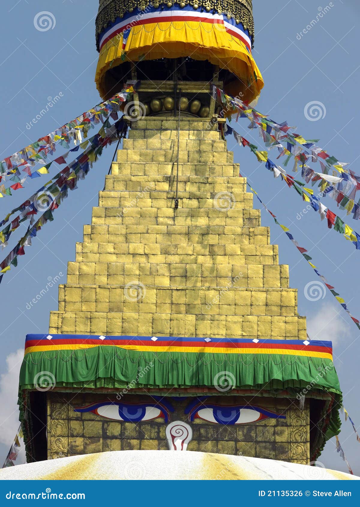 Boudhanath Buddhist Stupa - Kathmandu - Nepal Stock Photo - Image of ...
