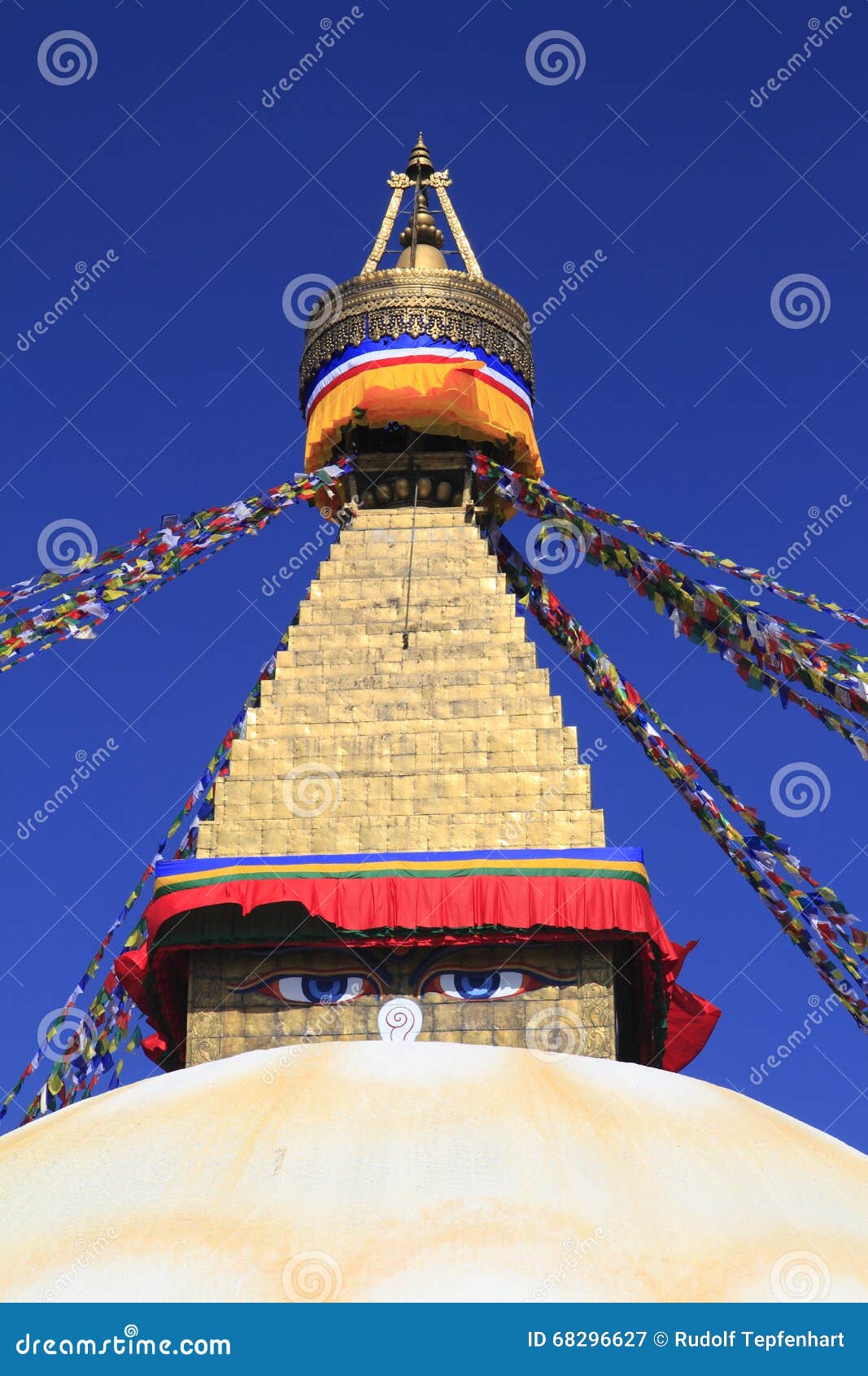 Boudhanath in Kathmandu, Nepal. Stock Image - Image of landmark, asia ...