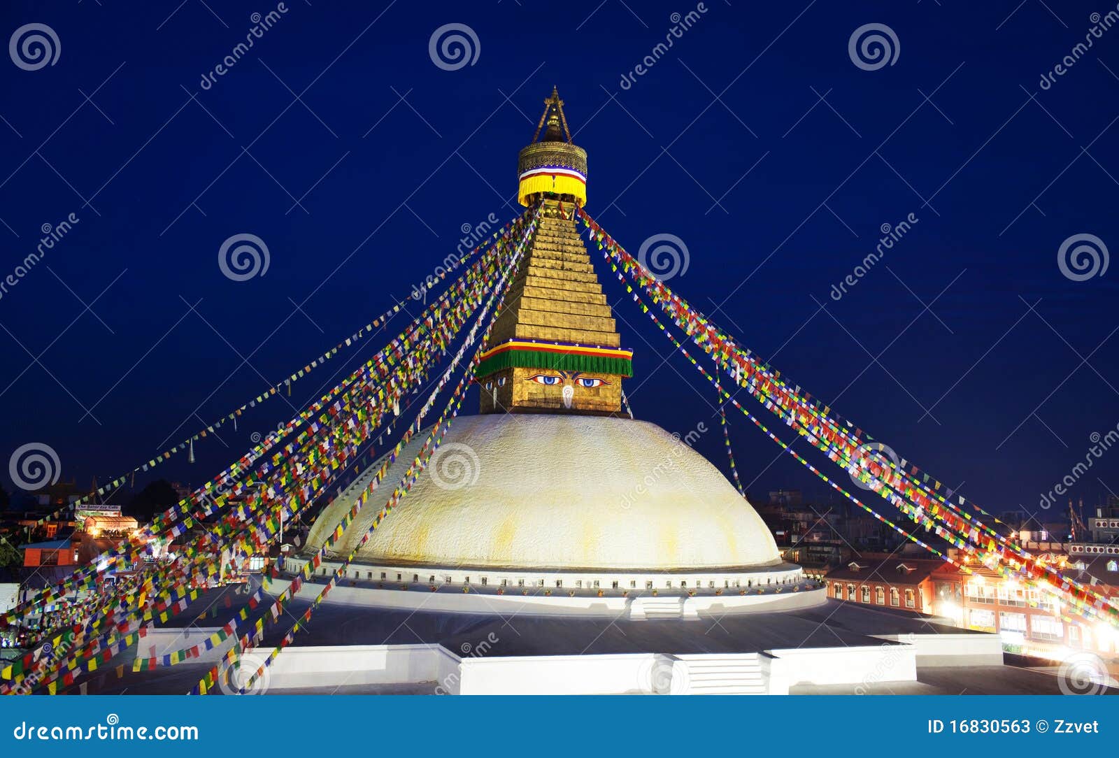 Boudhanath Stupa stock image. Image of boudha, blue, kathmandu - 16830563