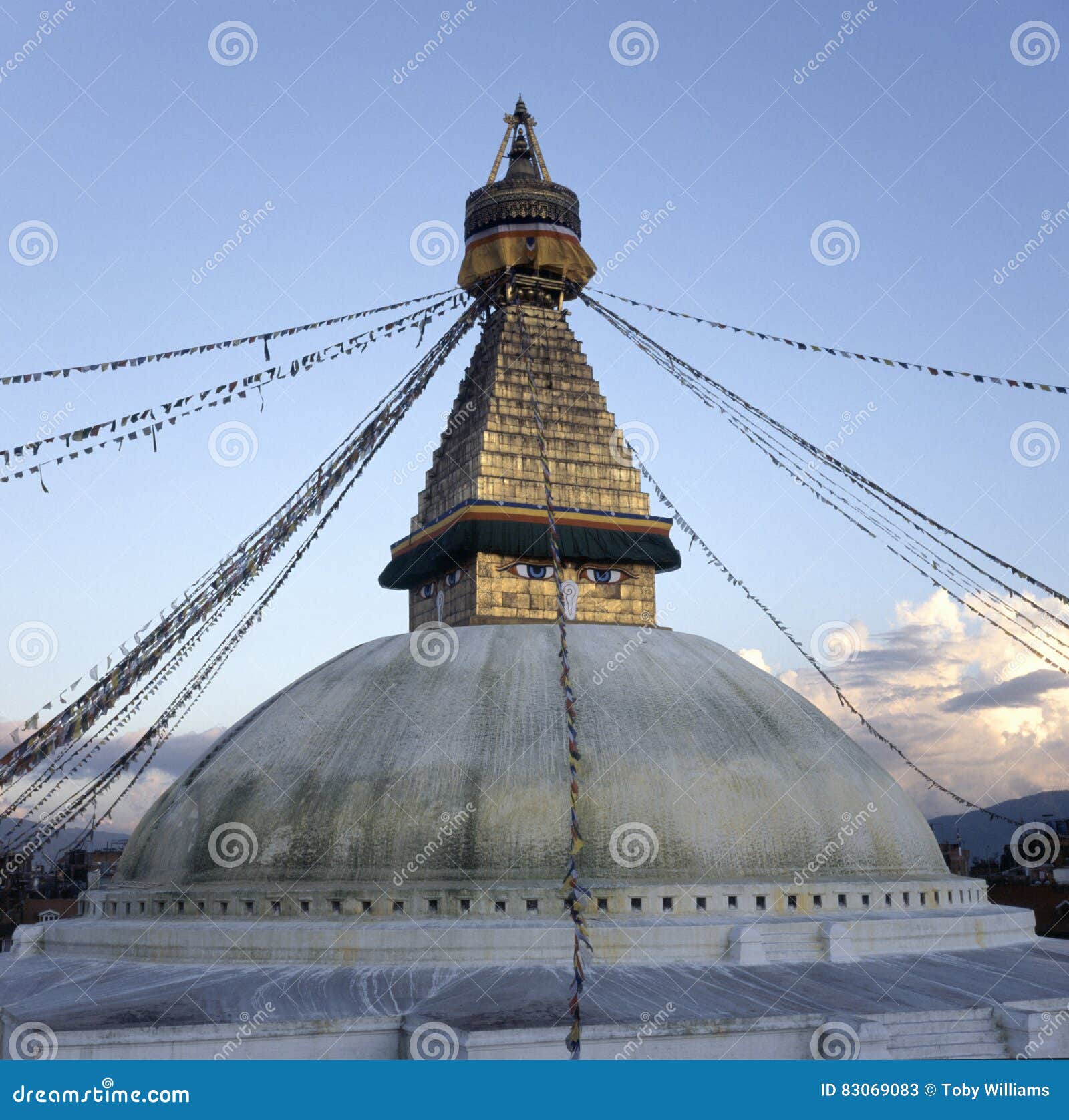 Boudhanath Stupa in Kathmandu, Nepal Stock Image - Image of prayer ...