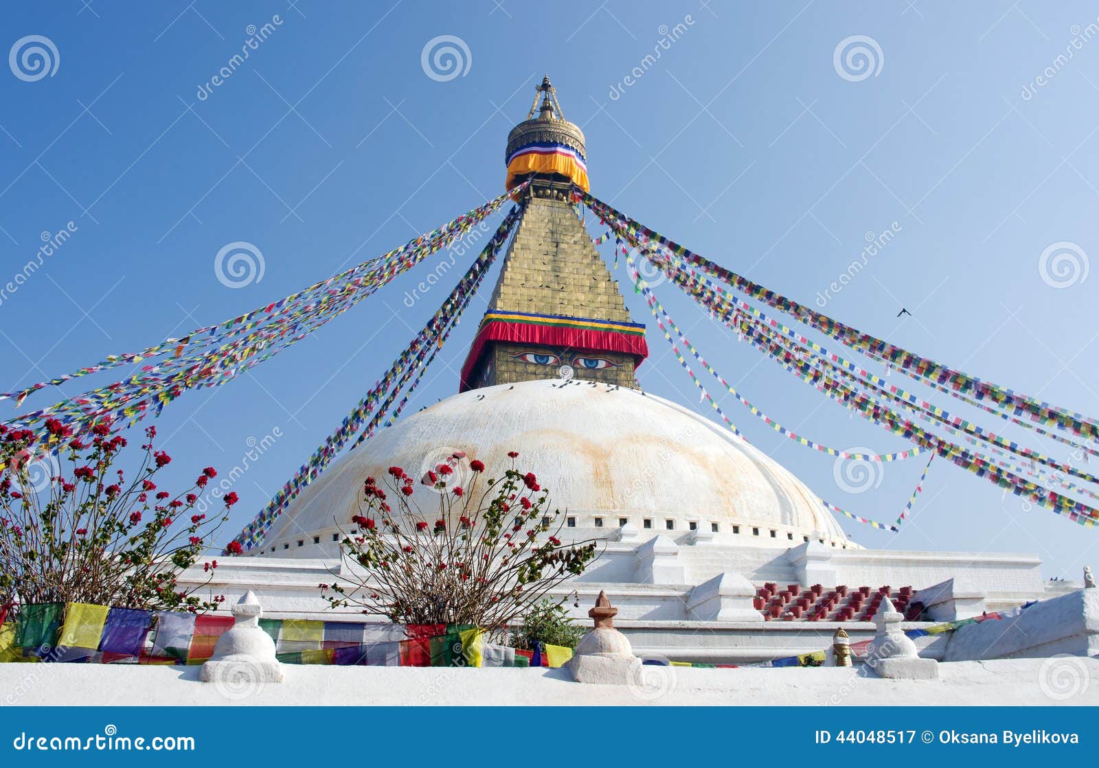 Boudhanath Stupa in Kathmandu, Nepal Stock Image - Image of brahma ...