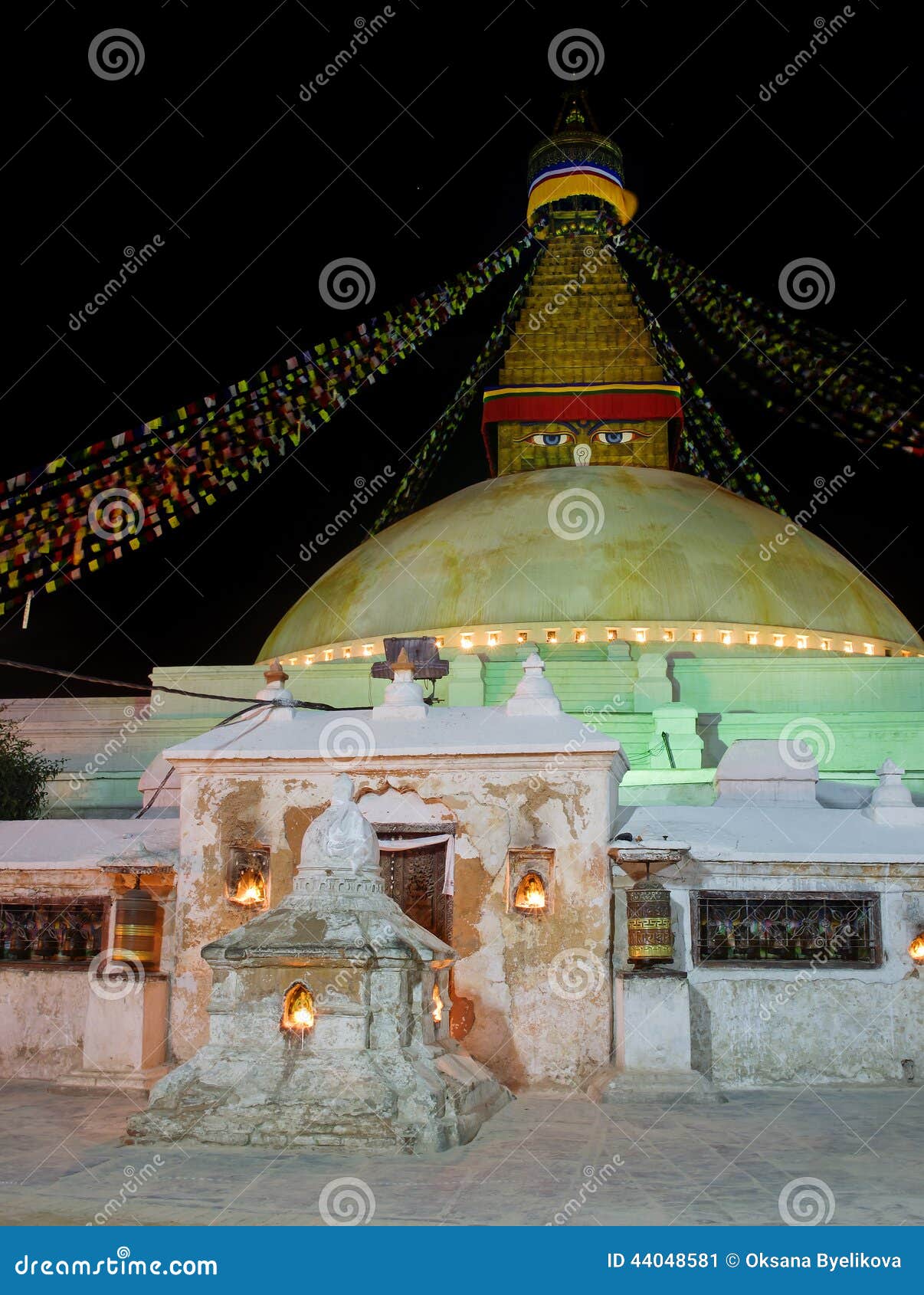 Boudhanath Stupa in Kathmandu, Nepal Stock Image - Image of eastern ...