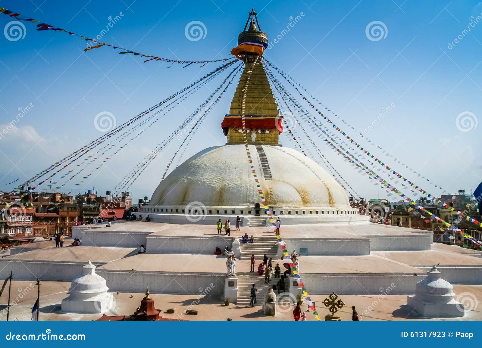 Boudhanath Stupa editorial stock photo. Image of architect - 61317923