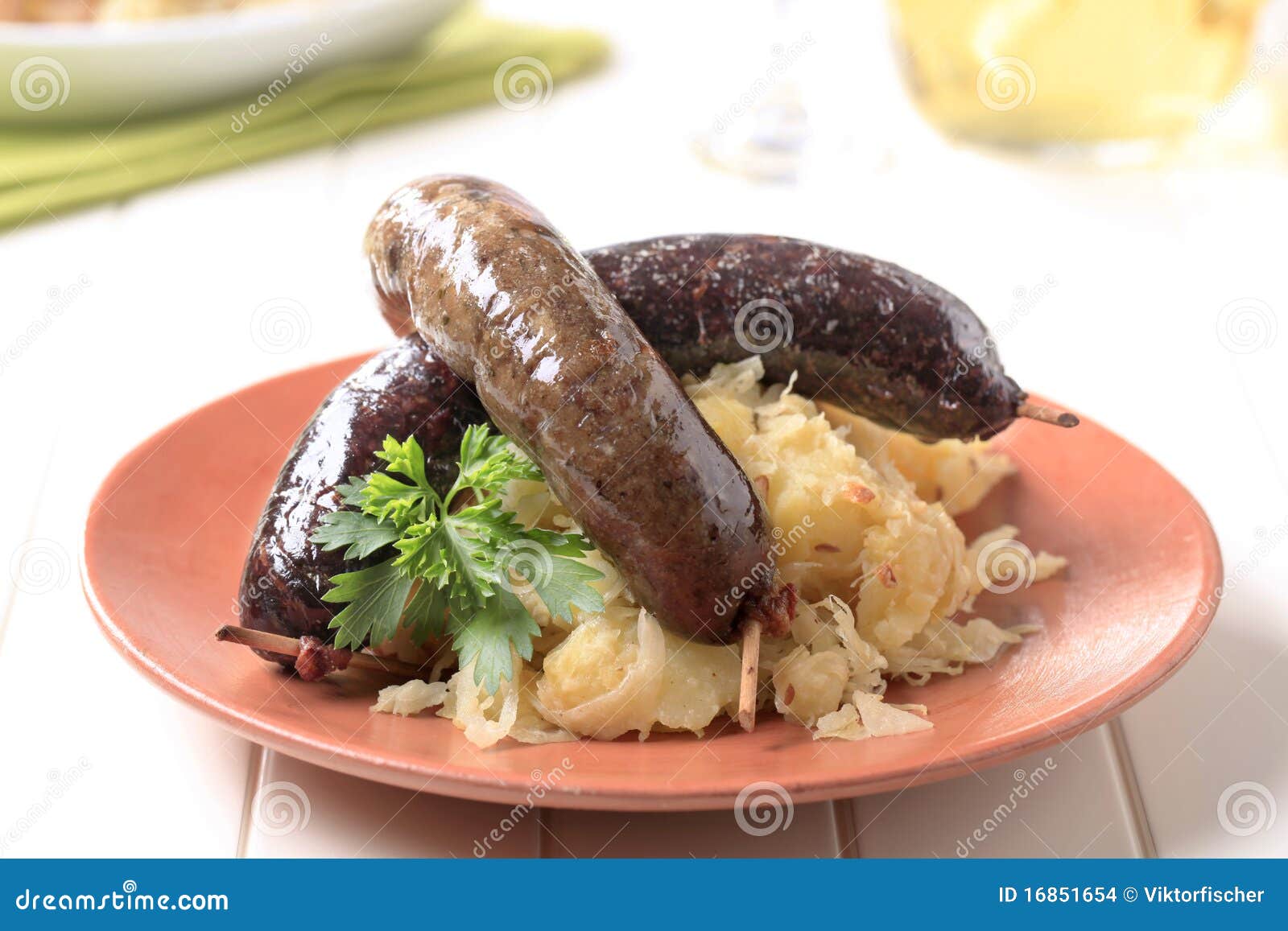 Boudin et pudding blanc photo stock. Image du personne - 16851654