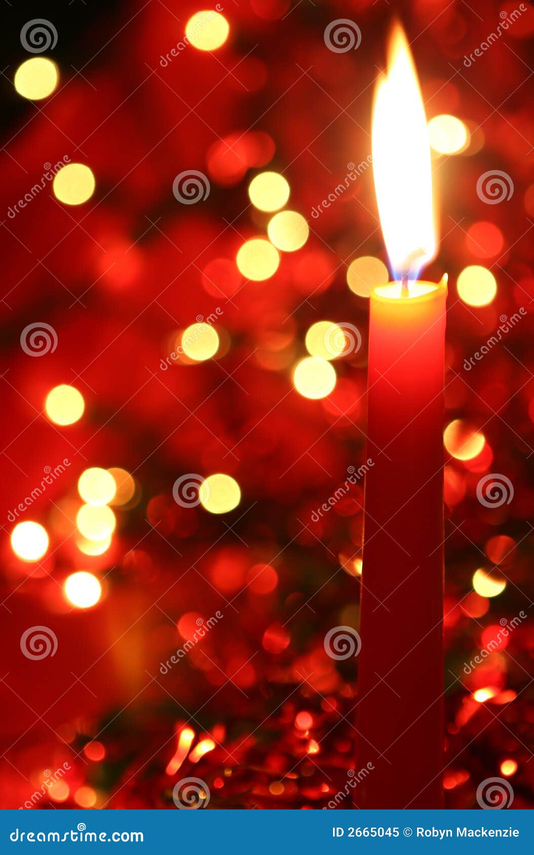 Bougie Rouge Photo libre de droits - Image: 2665045