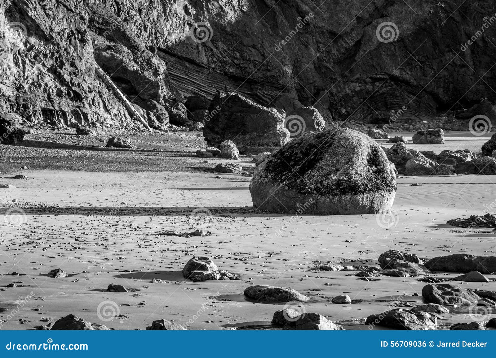 The Boulder Black and White Stock Photo - Image of photograph, blue ...