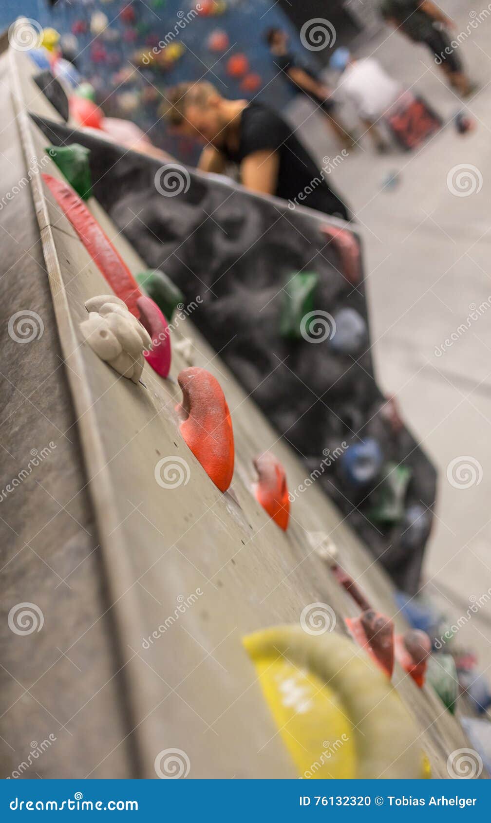 Boulder hall stock photo. Image of high, adult, bouldering - 76132320