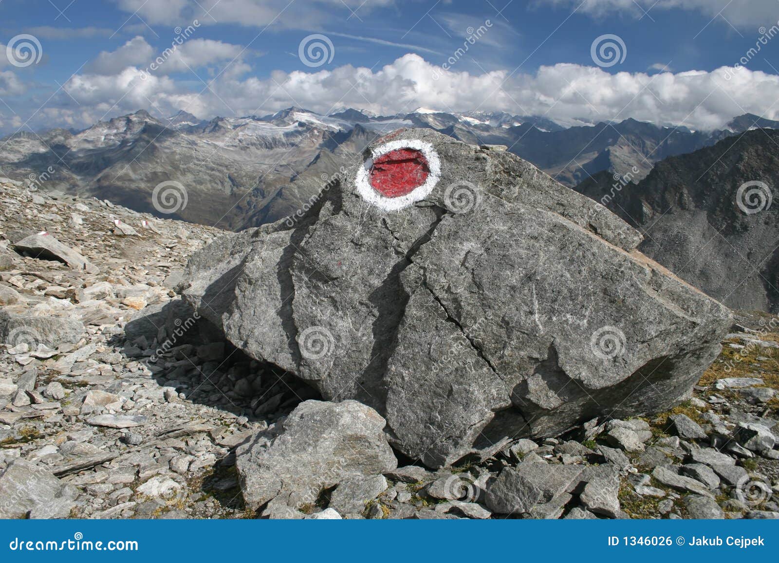 Boulder in the mountains stock photo. Image of high, boulder - 1346026