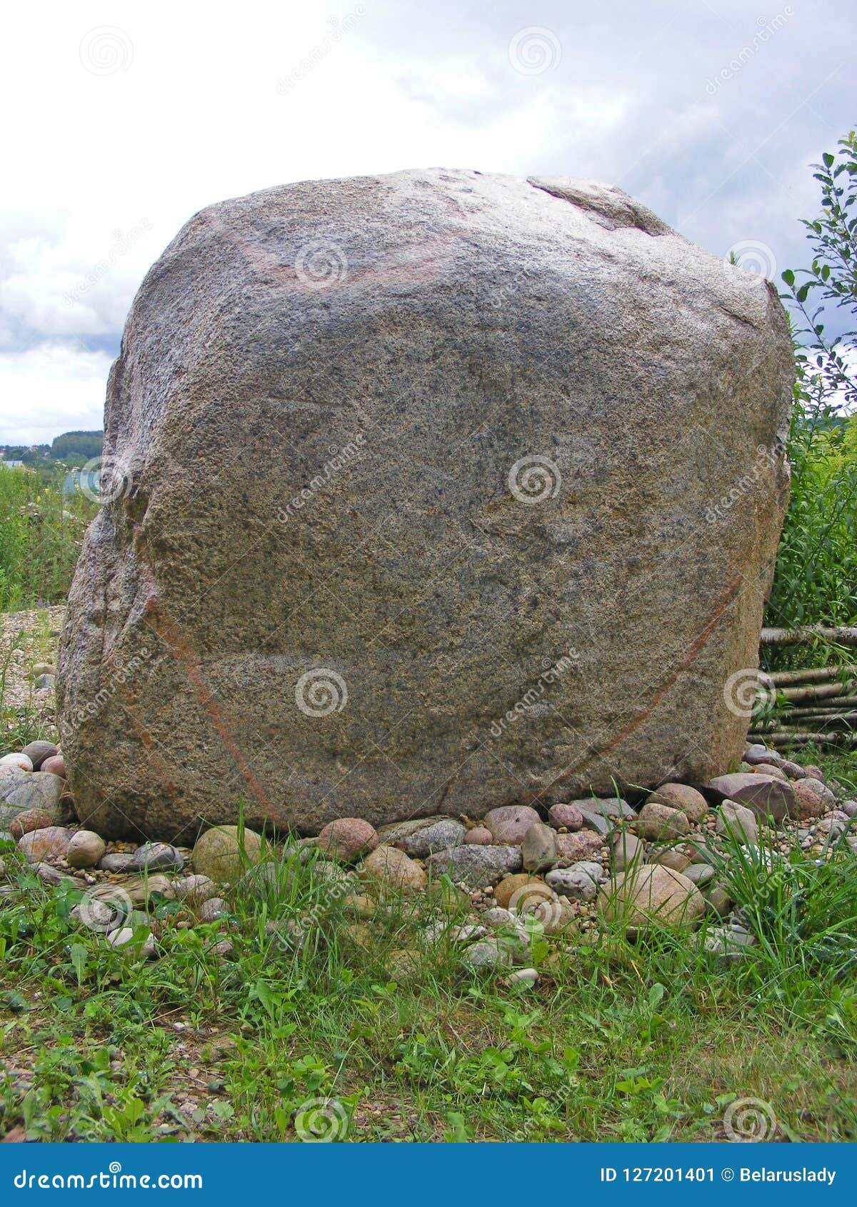Old Boulder in Museum in Balarus Stock Image - Image of grey, brand ...
